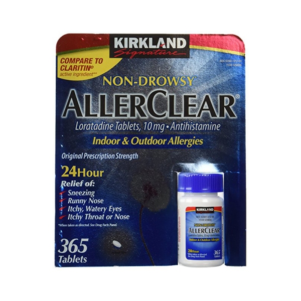Kirkland Signature Non Drowsy Allerclear Loratadine Tablets ...