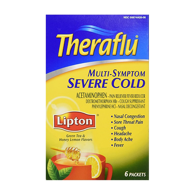 Theraflu 6 Multi-symptom Severe Cold Packets + 18 Packets Nighttime ...