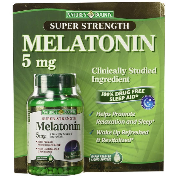 Nature's Bounty 自然之宝 褪黑素（脑白金）软胶囊 5mg 250粒 完美睡眠