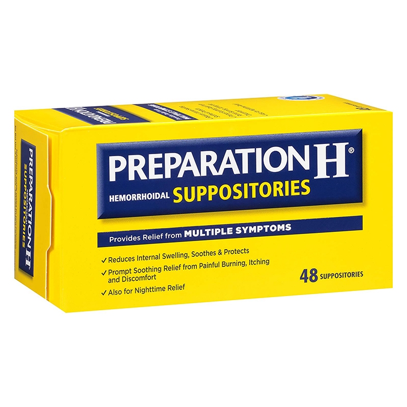 Preparation H白宫痔疮内用栓剂 48个 缓解疼痛瘙痒不适
