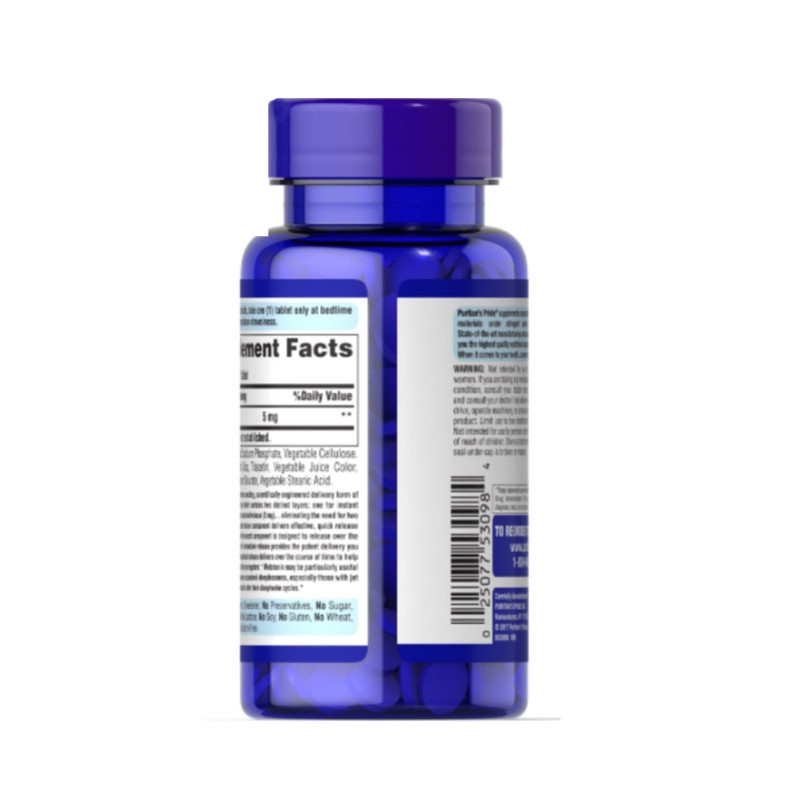 Puritan's Pride 普丽普莱 褪黑素（脑白金） 5mg 60粒 改善睡眠 快速见效