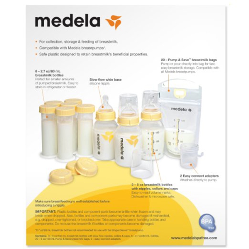 Medela Breast Milk Feeding Gift SetMedela母乳喂养组的礼物