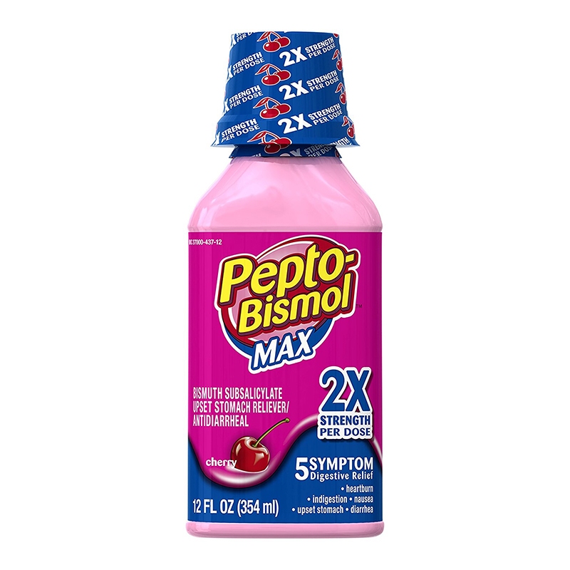 PEPTO-BISMOL 促消化 腹泻 减轻肠胃/不 适 354ml 双倍效果更快 樱桃味