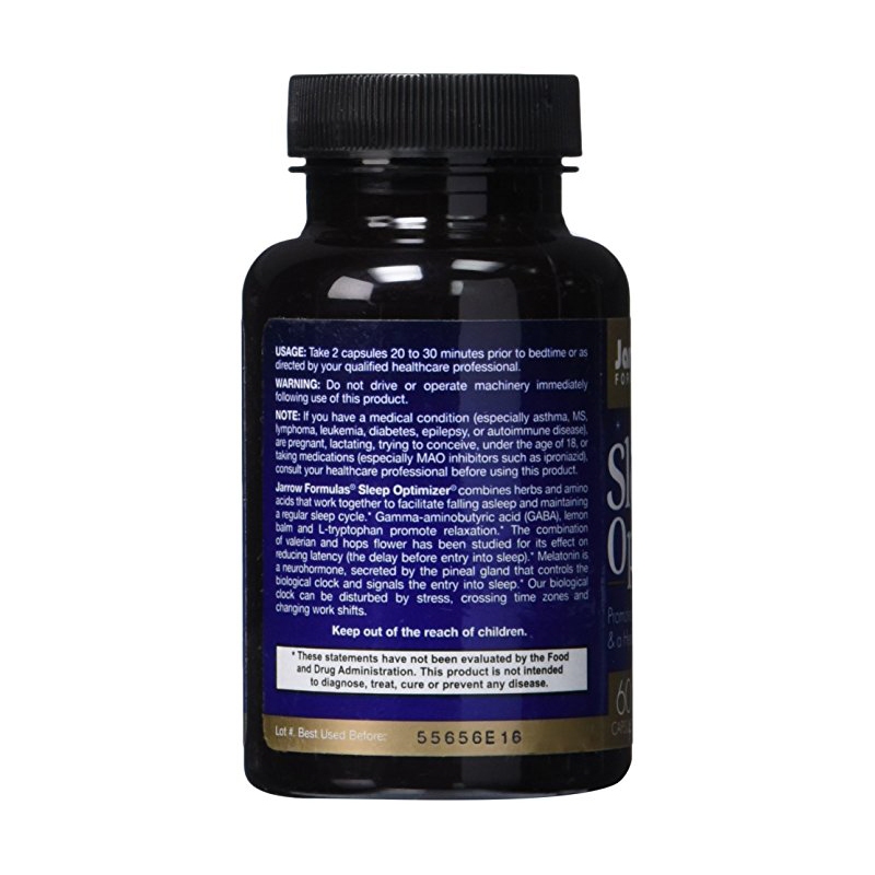 Jarrow FORMULAS 杰诺 Sleep Optimizer 睡眠优化胶囊 60粒